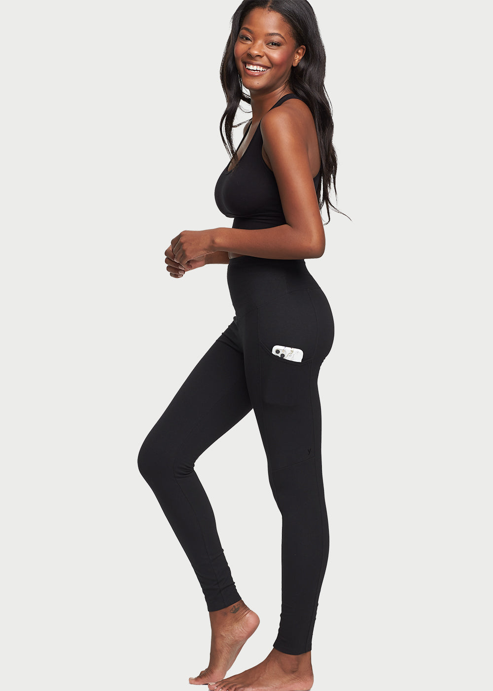 Rachel Cotton Stretch Shaping Legging with Pockets | yummie
