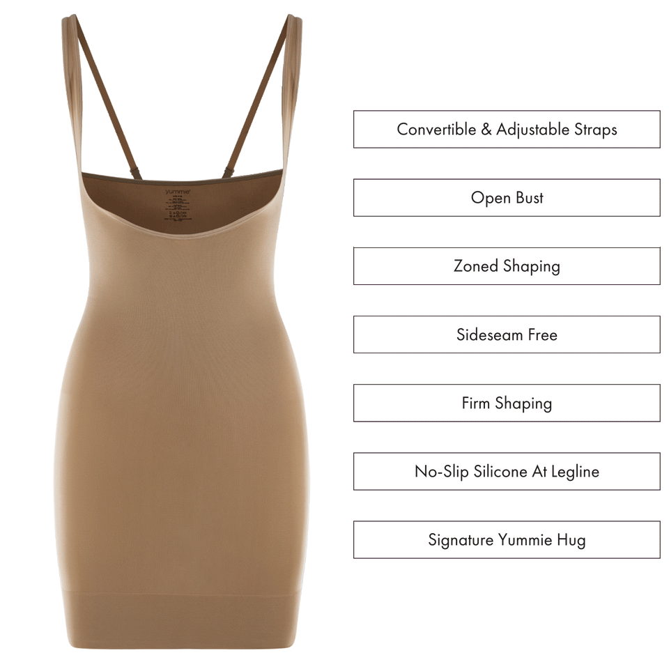 Firm Compression Full Body Slip Black Open Bust Shapewear – Yummie